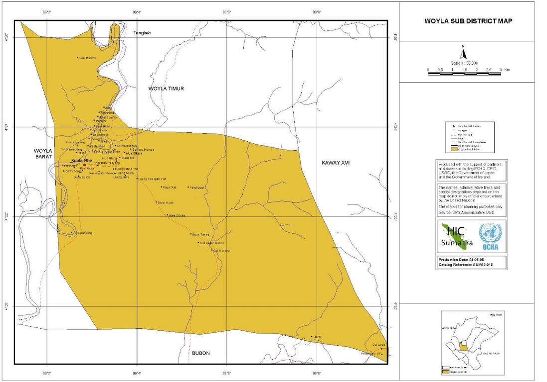 Woyla Subdistrict Map | Katalog Peta Banda Aceh